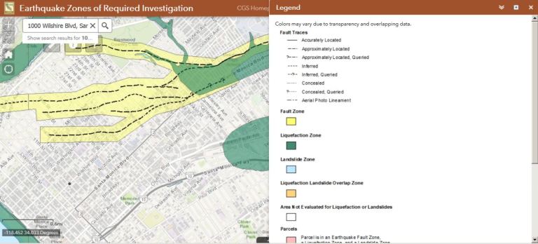 Interactive California Earthquake Hazard Zone Map | SANTA MONICA BAY ...