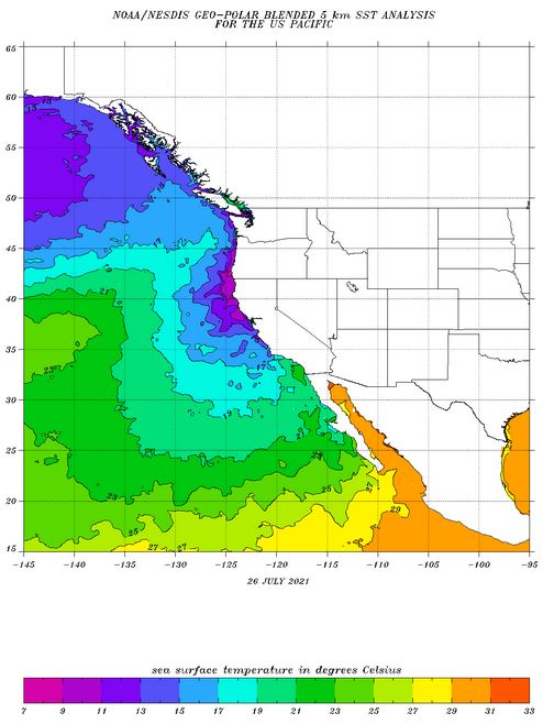 Ocean temperature contour maps | NOAA | SANTA MONICA BAY AUDUBON ...